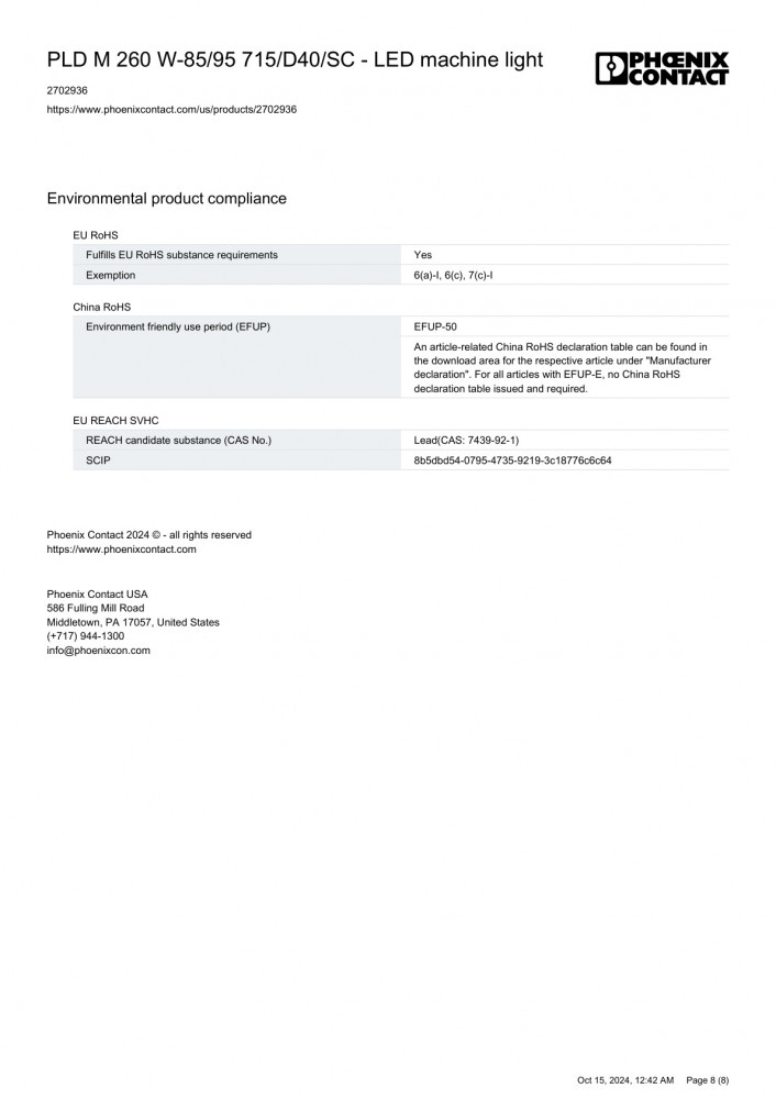 Phoenix Contact 2702936 technical document page 8