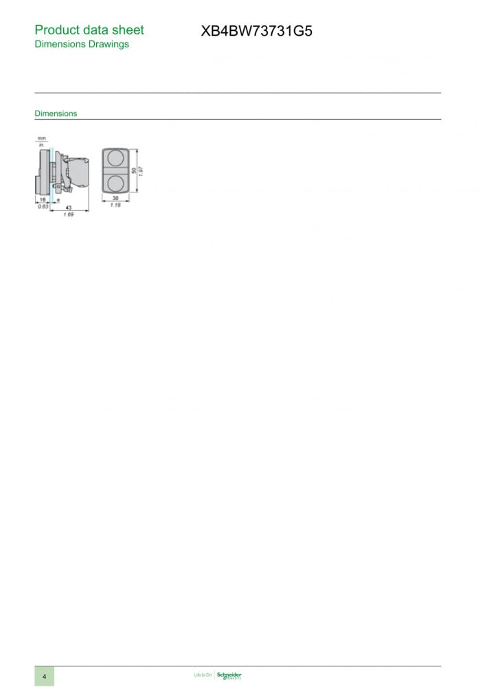XB4BW73731G5 technical document page 4