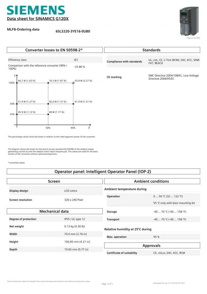 6SL32203YE160UB0 technical document page 3