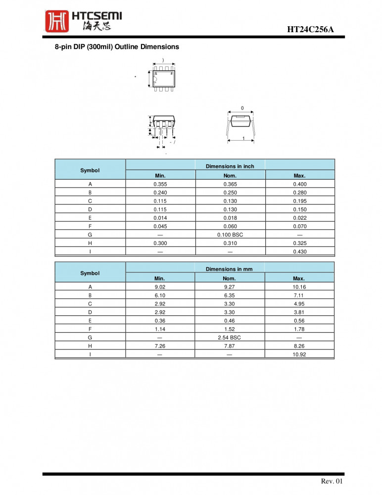 HT24C256ARZ datasheet page 8