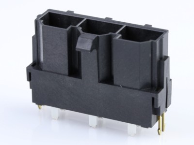 10.00mm Pitch Mini-Fit Sr. Header, Single Row, Vertical, 6.35mm PCB Thickness, 0.76µm Gold (Au) Selective Plating, 5 Circuits
