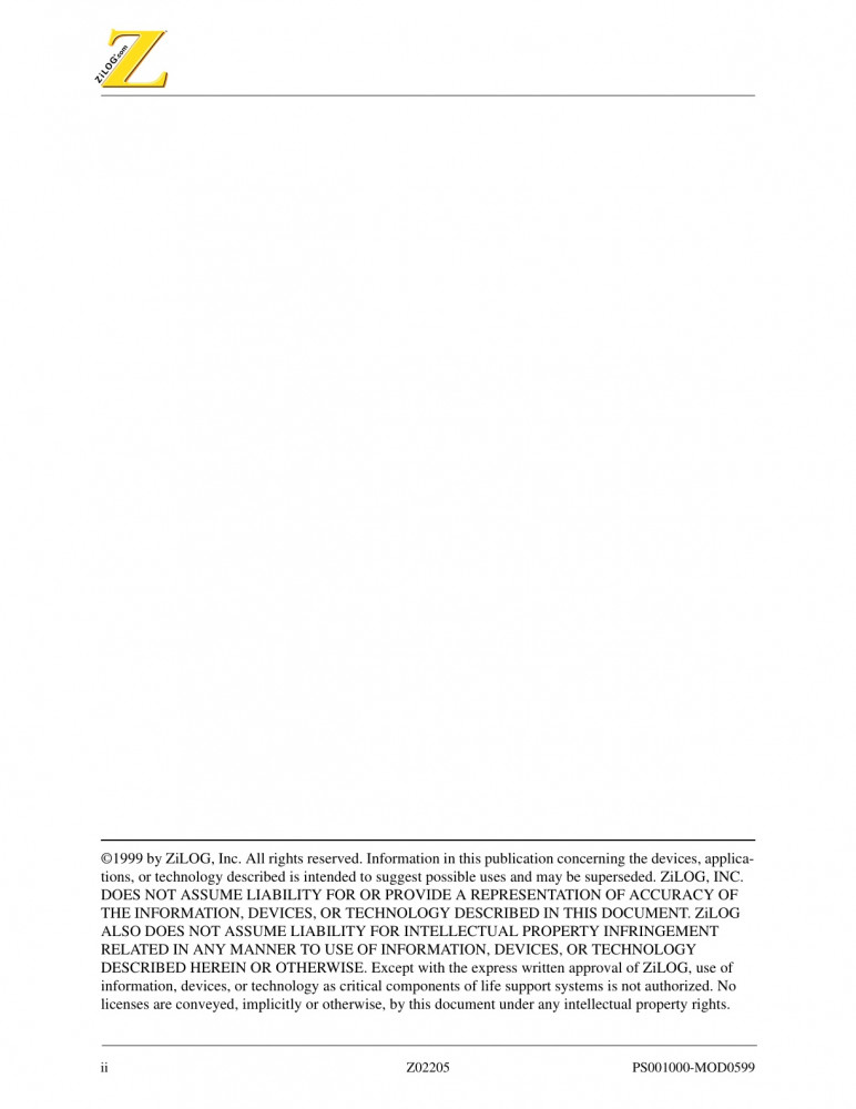 Z02205 datasheet page 2