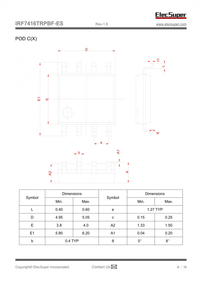 IRF7416TRPBF-ES datasheet page 8