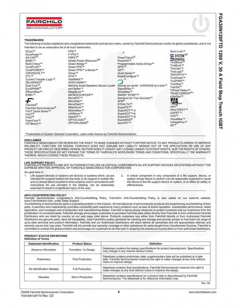 FGA30N120FTDTU datasheet page 10