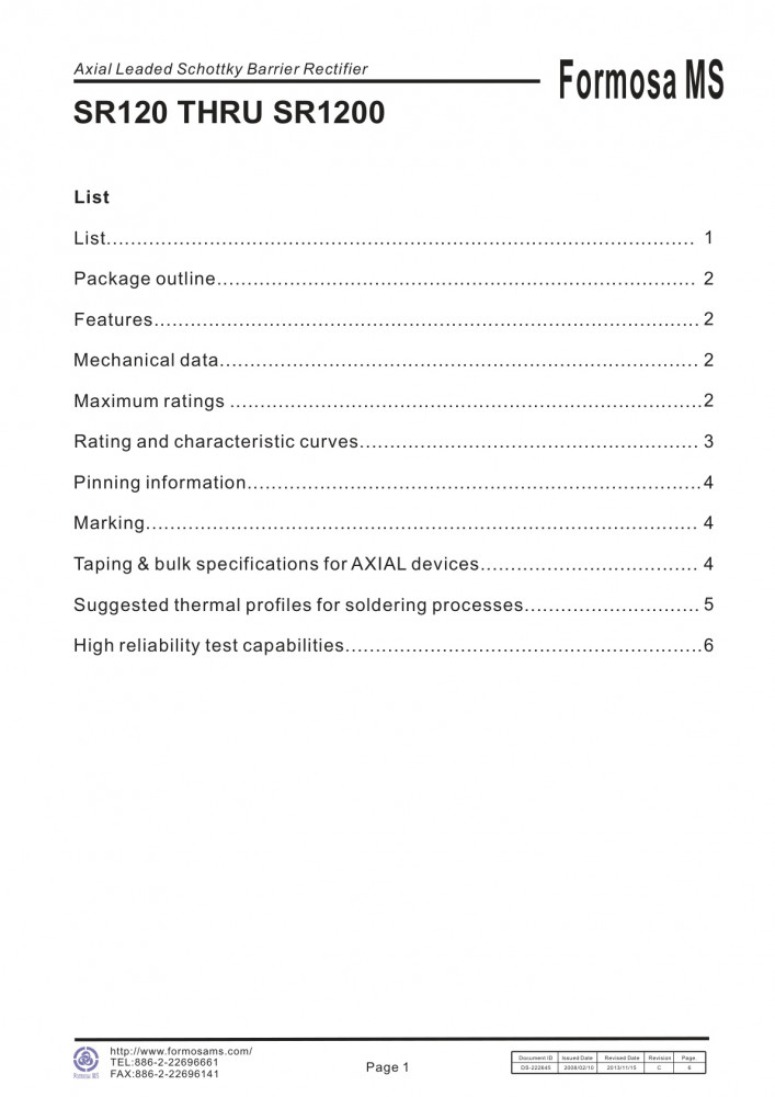 FMS SR1150 datasheet page 1