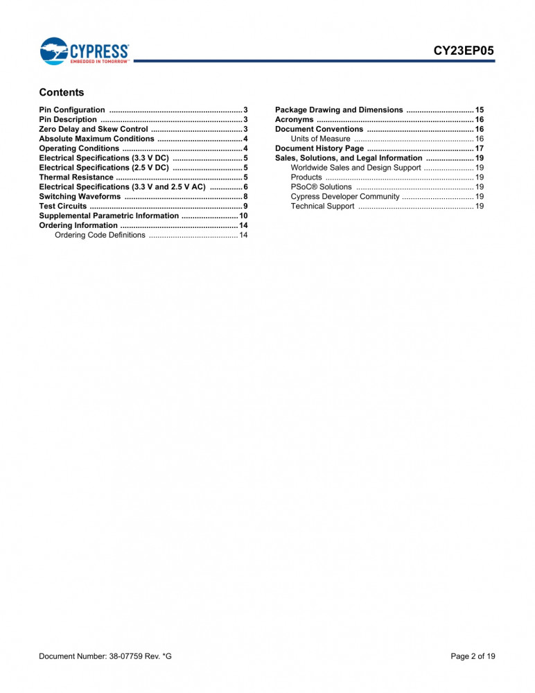 CY23EP05 datasheet page 2