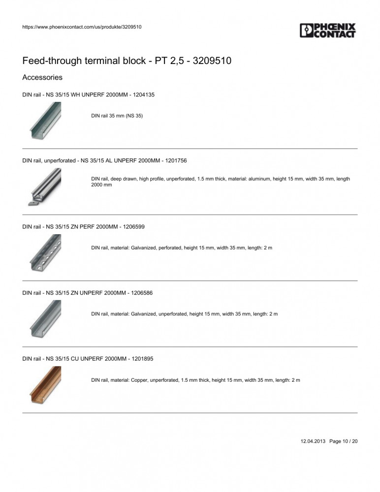 PT 2,5 3209510 technical document page 10