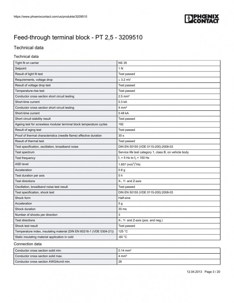 PT 2,5 3209510 technical document page 3