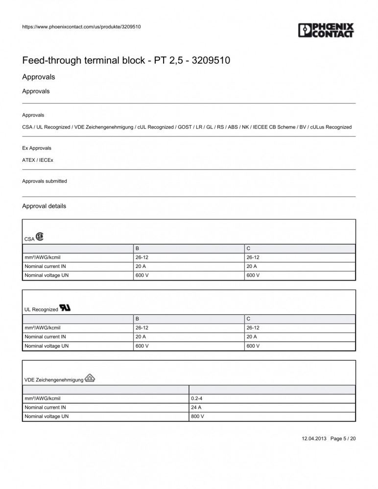 PT 2,5 3209510 technical document page 5