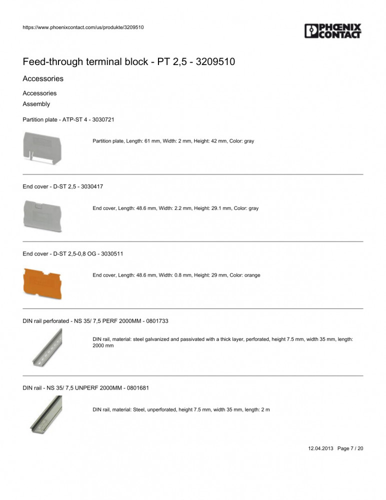 PT 2,5 3209510 technical document page 7