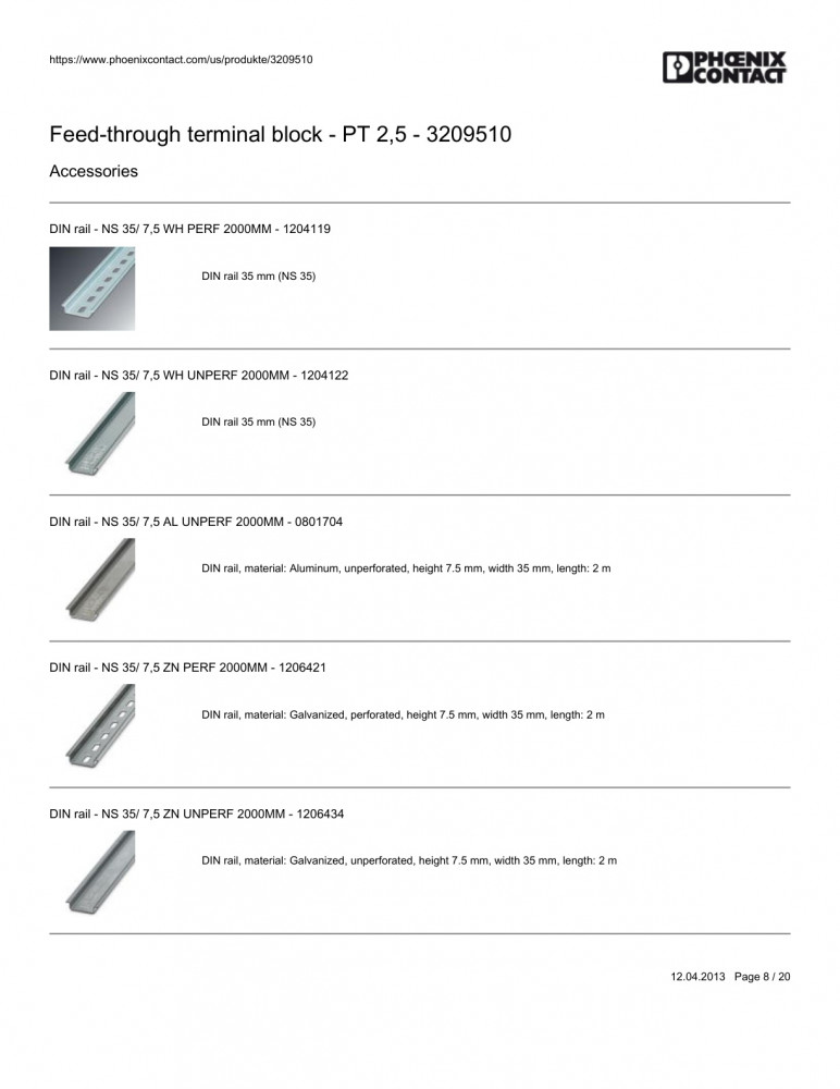 PT 2,5 3209510 technical document page 8