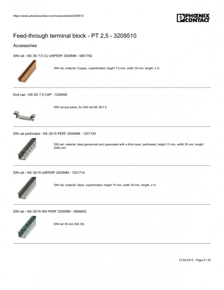 PT 2,5 3209510 technical document page 9
