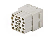 Heavy-Duty Crimp Contact Insert, Female, 20-Pole, 16A, for Turned Crimp Contacts, Size «34.2x29.2» for sale