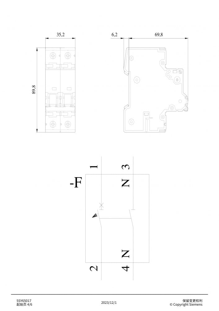 5SY6501-7CC technical document page 4