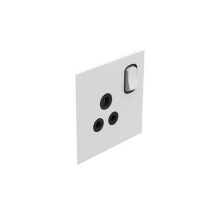 Art d'Arnould - 1 gang British Standard socket outlet 5A single pole switched Epure - Satin White for sale