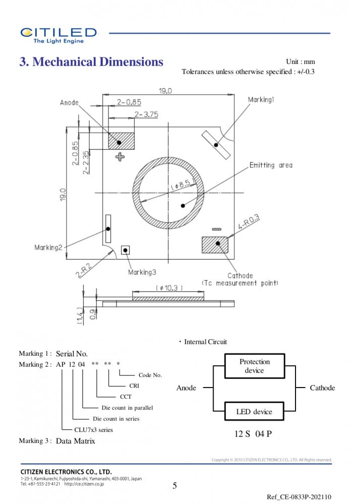 CITILED COB datasheet page 5