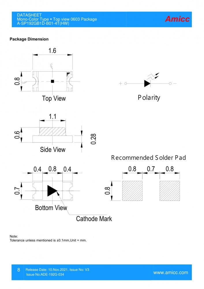 Amicc A-SP192GB1D-B01-4T(HW) datasheet page 8