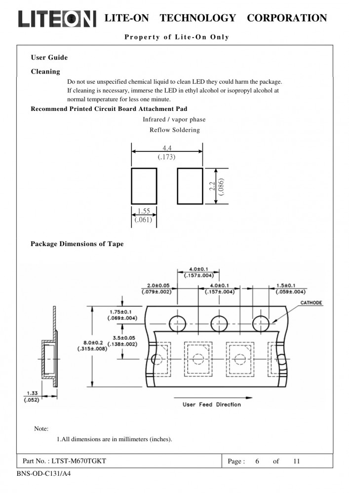 LTST-M670TGKT datasheet page 7