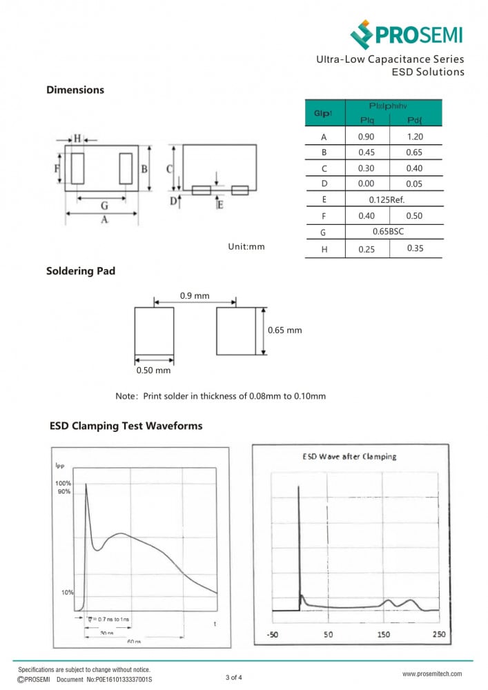 UPEP2D05T0402 datasheet page 3