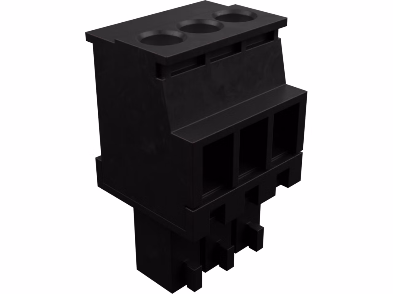 3.50mm Pitch Eurostyle Vertical Plug, with Reverse Imprinting, Front Wire Entry, Black, 3 Circuits for sale