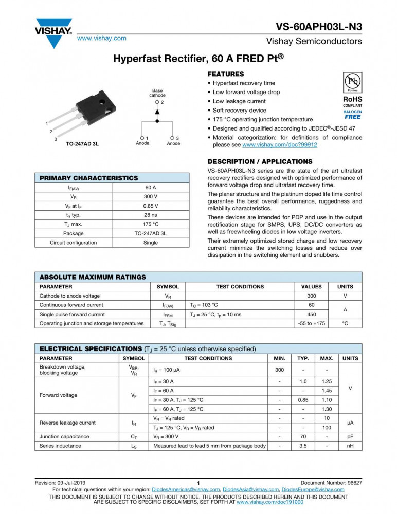 VS-60APH03L-N3 datasheet page 1