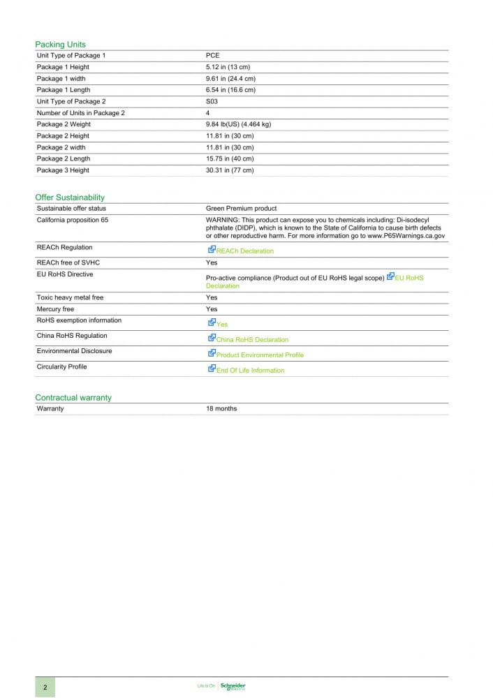 XAPA3116 product documentation page 2