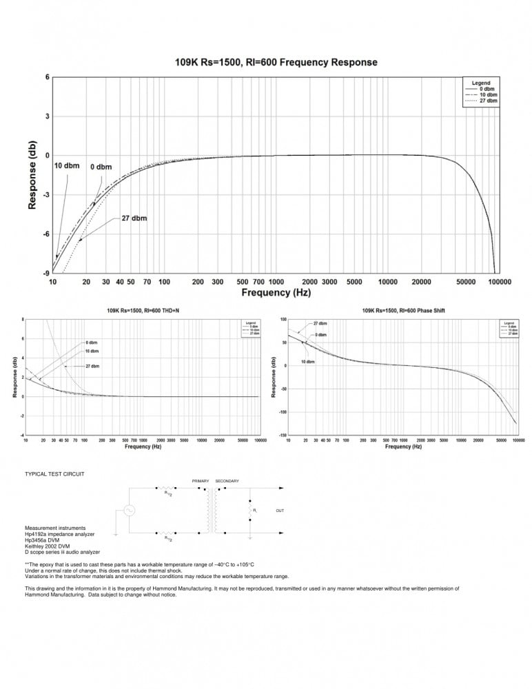 Hammond 109K technical document page 2