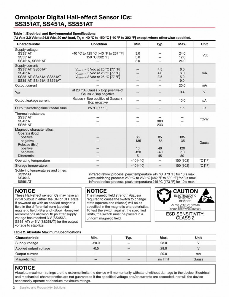 SS551AT datasheet page 2