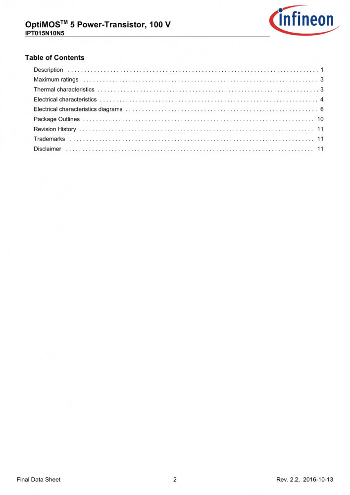 IPT015N10N5 datasheet page 2