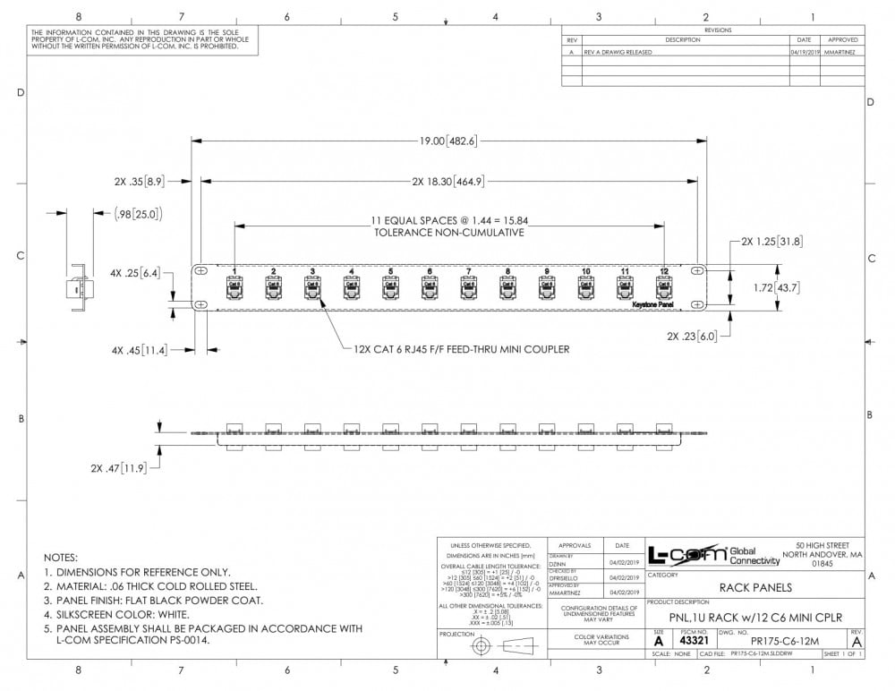 PR175-C6-12M technical document preview