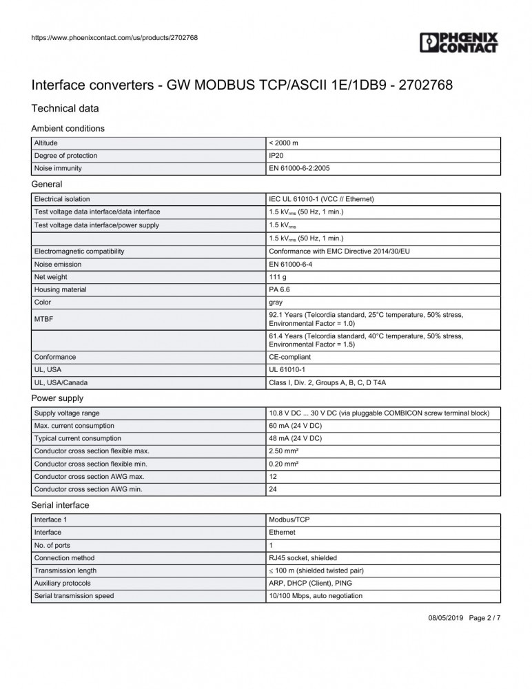 Product document page 2