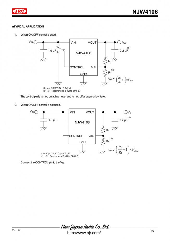 NJW4106 datasheet page 10