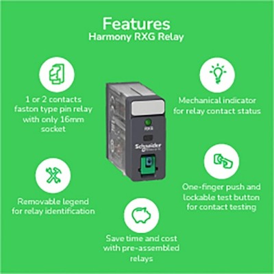 Schneider RXG11B7 Power Relay – Reliable Switching Solution for Industrial Control for sale