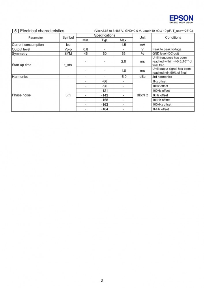 EPSON TG2520SMN datasheet page 3