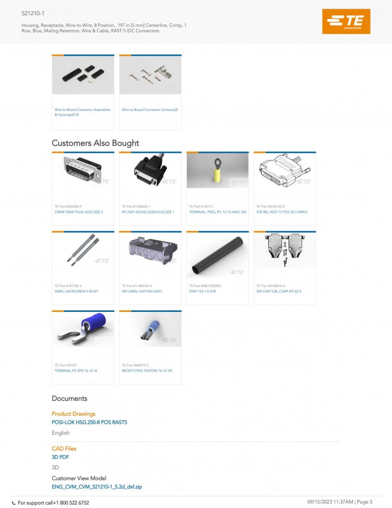 TE Connectivity 521210-1 technical document page 5