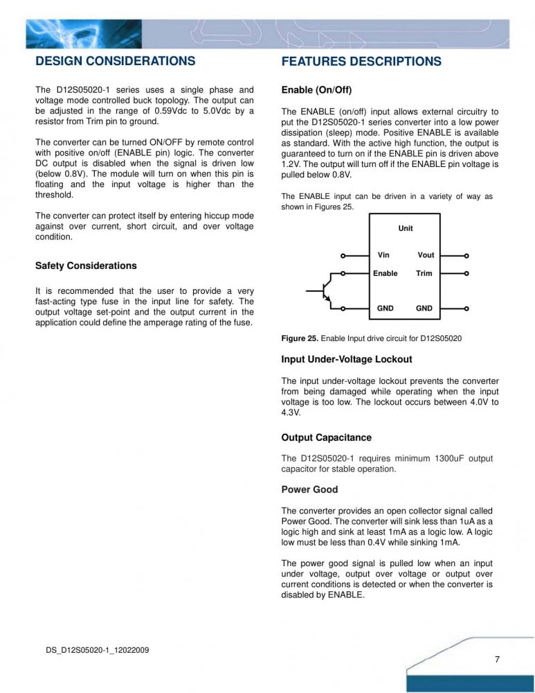 DELTA D12S05020-1 C datasheet page 7