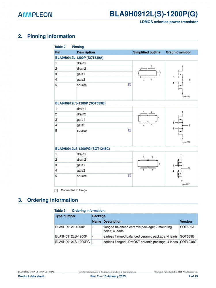 BLA9H0912LS-1200PG datasheet page 2