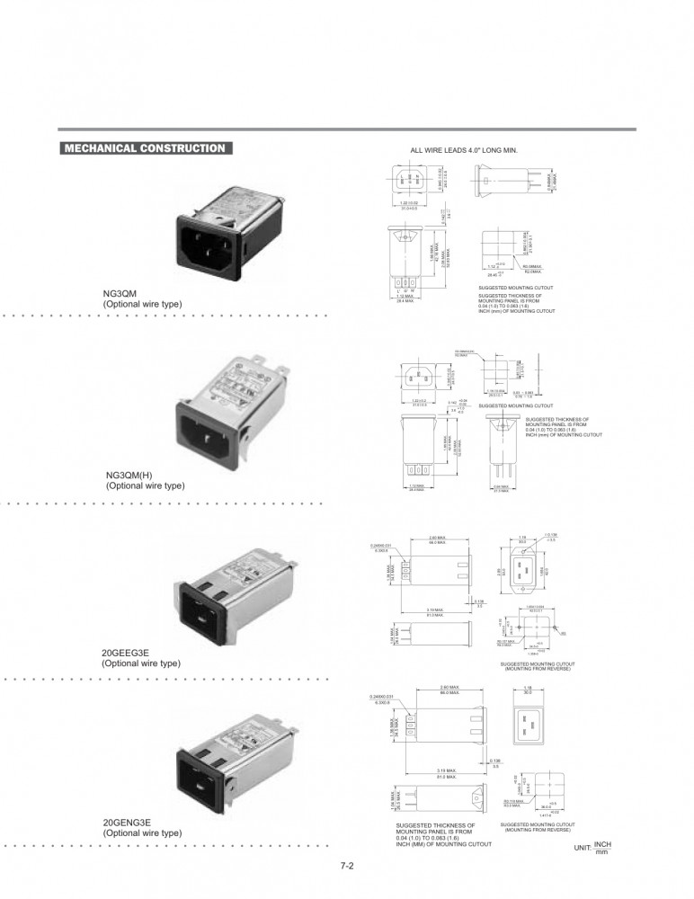 DELTA GE Series filter documentation page 2