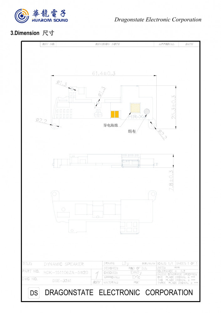 HDK-151106ZA-5W20 reliability test page