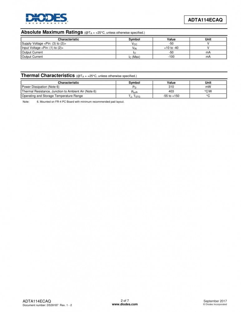 ADTA114ECAQ-7 datasheet page 2