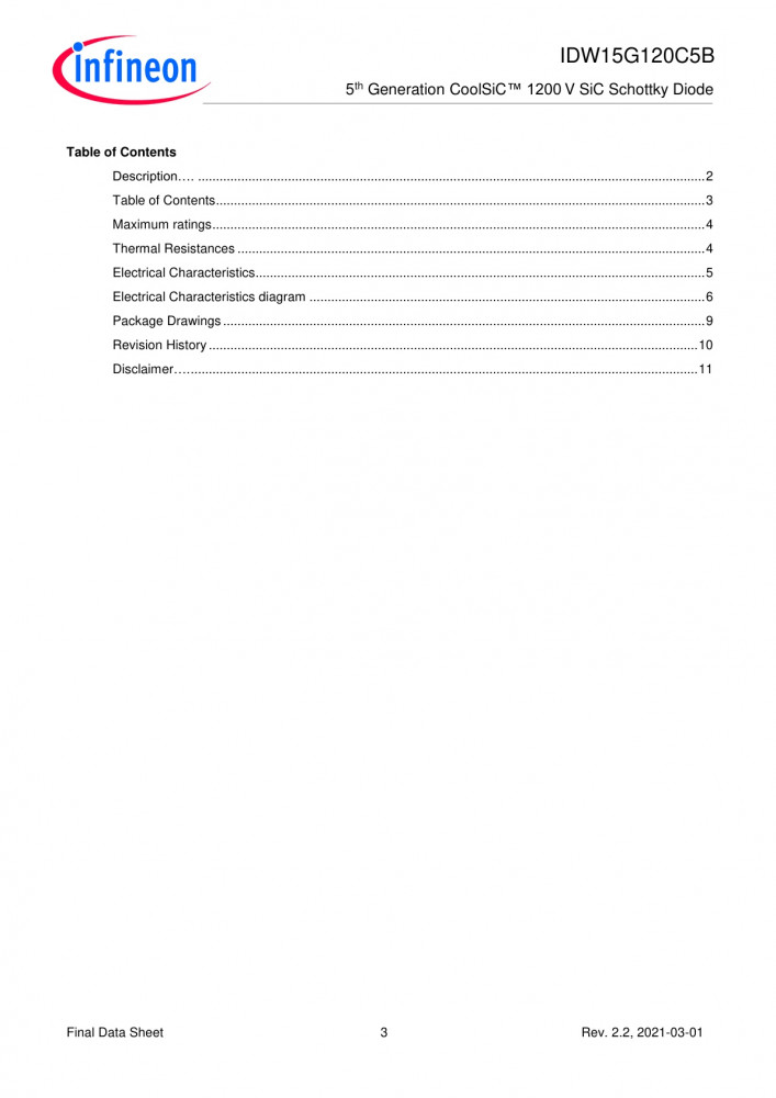 Infineon IDW15G120C5B datasheet page 3