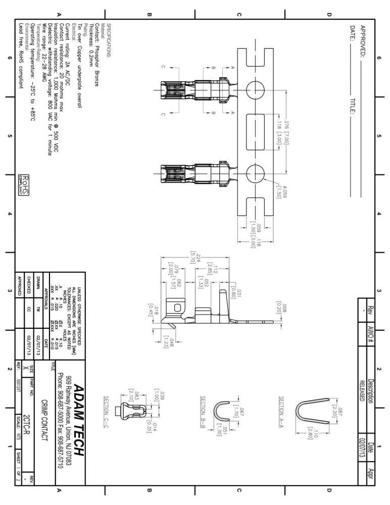 ADAM TECH 2CTC-R technical document page 1