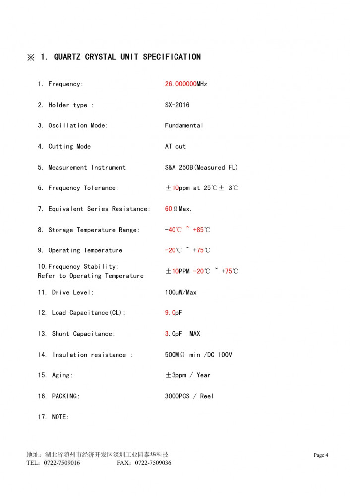 SX20Y026000B91T datasheet page 4