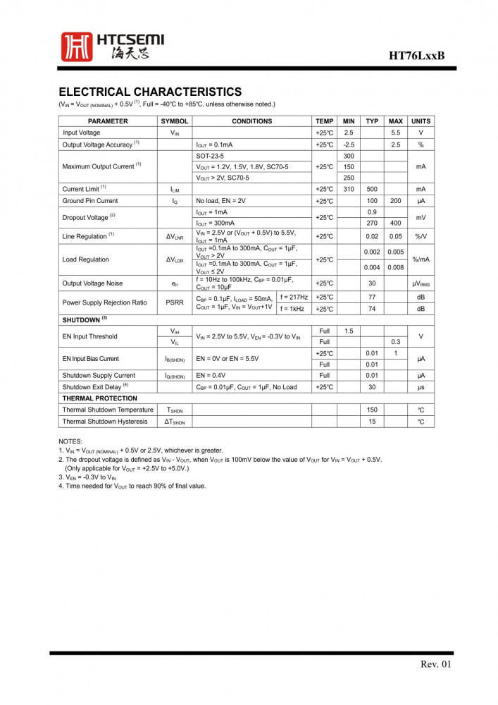HT76L33BRTZ datasheet page 4