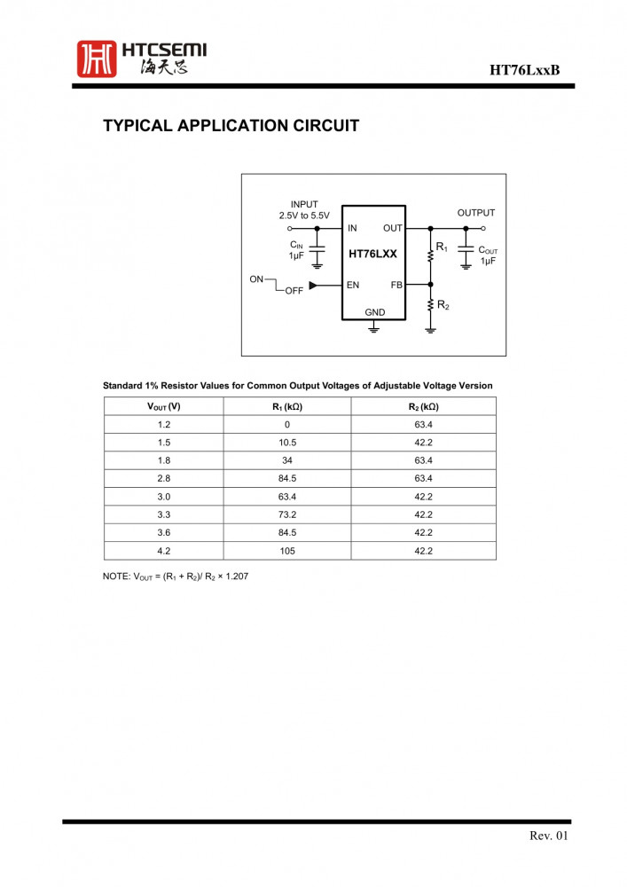 HT76L33BRTZ datasheet page 5