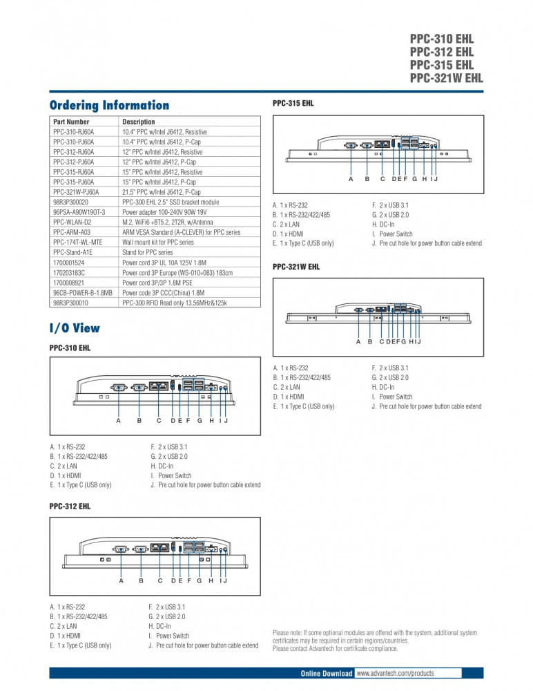 PPC-312 EHL product document page 4