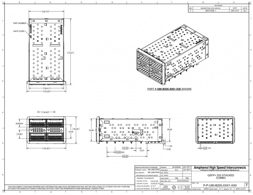 Amphenol U90-B205 drawing page 2