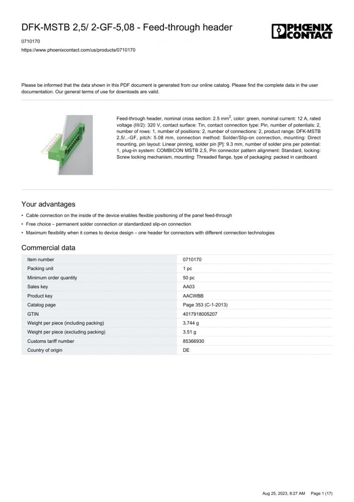 0710170 technical document page 1