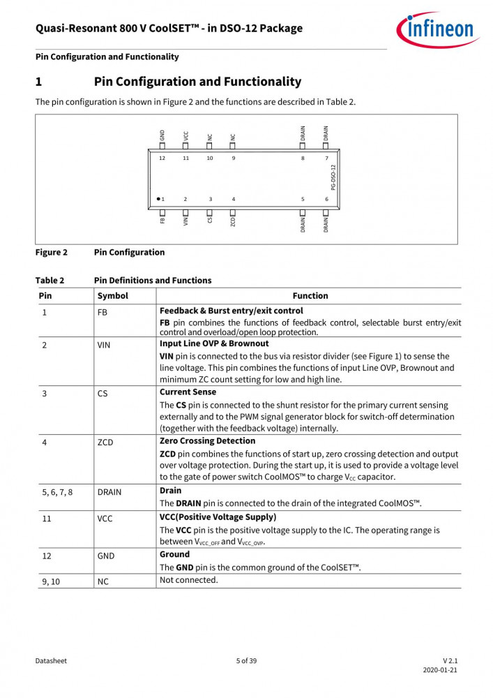 ICE5QR0680BG technical document page 5