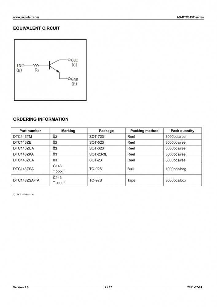AD-DTC143TM datasheet page 2